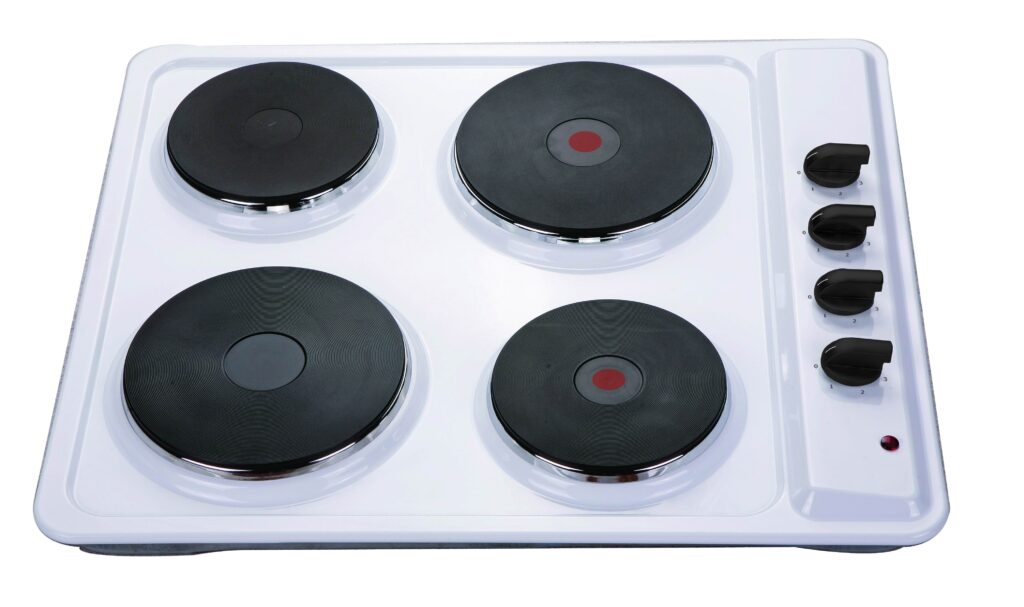 Montpellier SP601W Solid Plate Hob in White - Home Appliances Scotland
